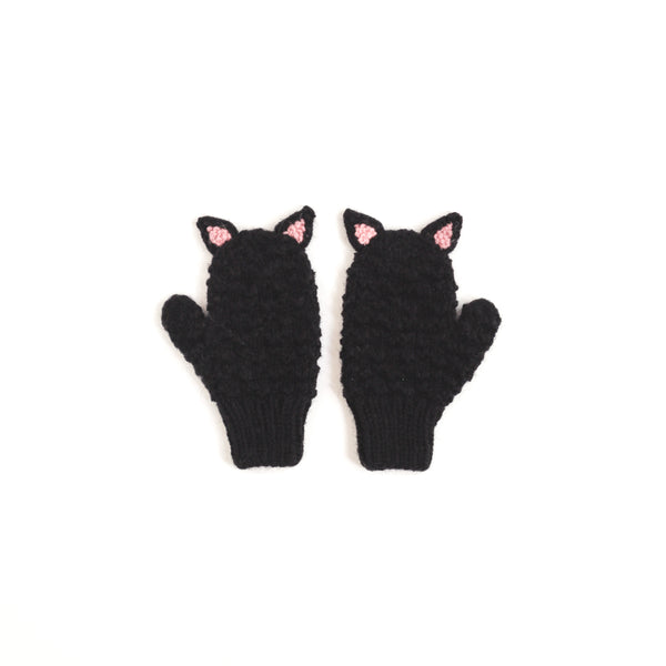 Kids Animal Mitten Black Cat - AndesGifts